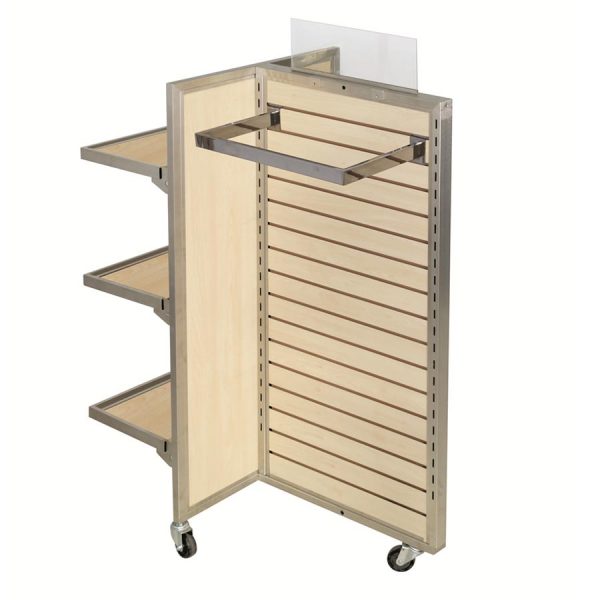 SDSM3 Rolling T-Sided Slat wall Merchandiser – Supreme Display Inc.