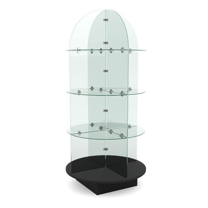 Round Glass Merchandiser – Supreme Display Inc.